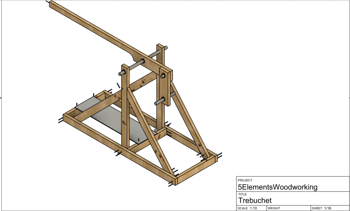Trebuchet Build Plans - 5Elements Woodworking